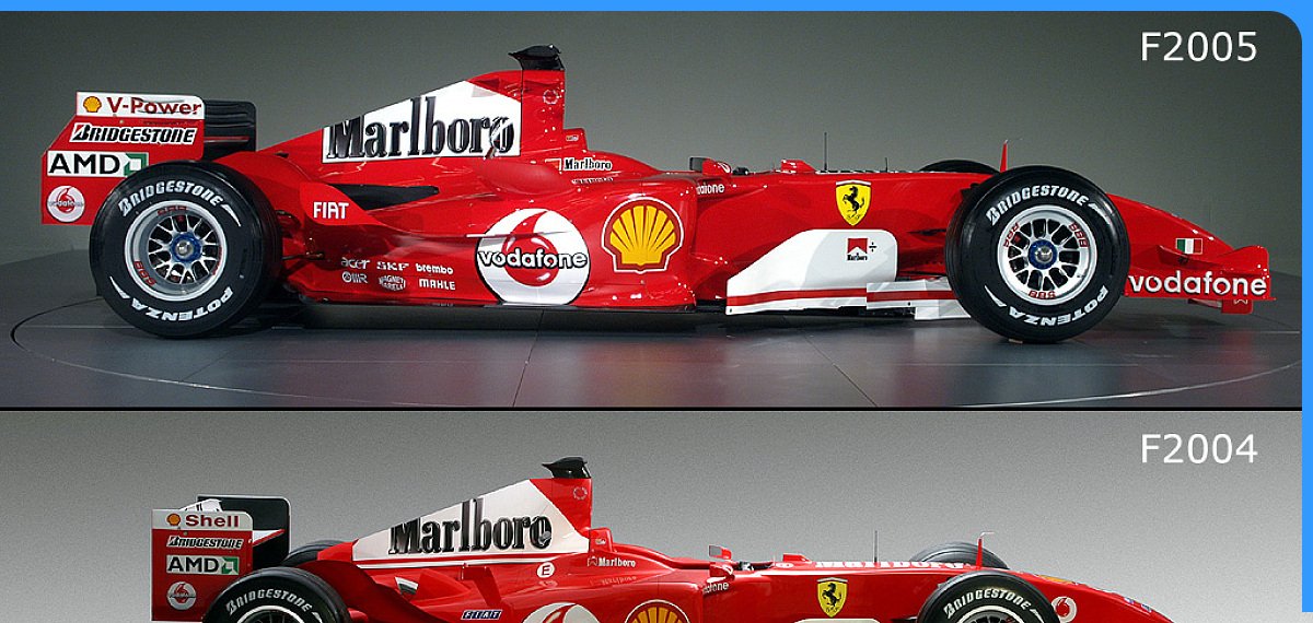 Der F2004 & F2005 im Vergleich - Formel 1 Bilderserie