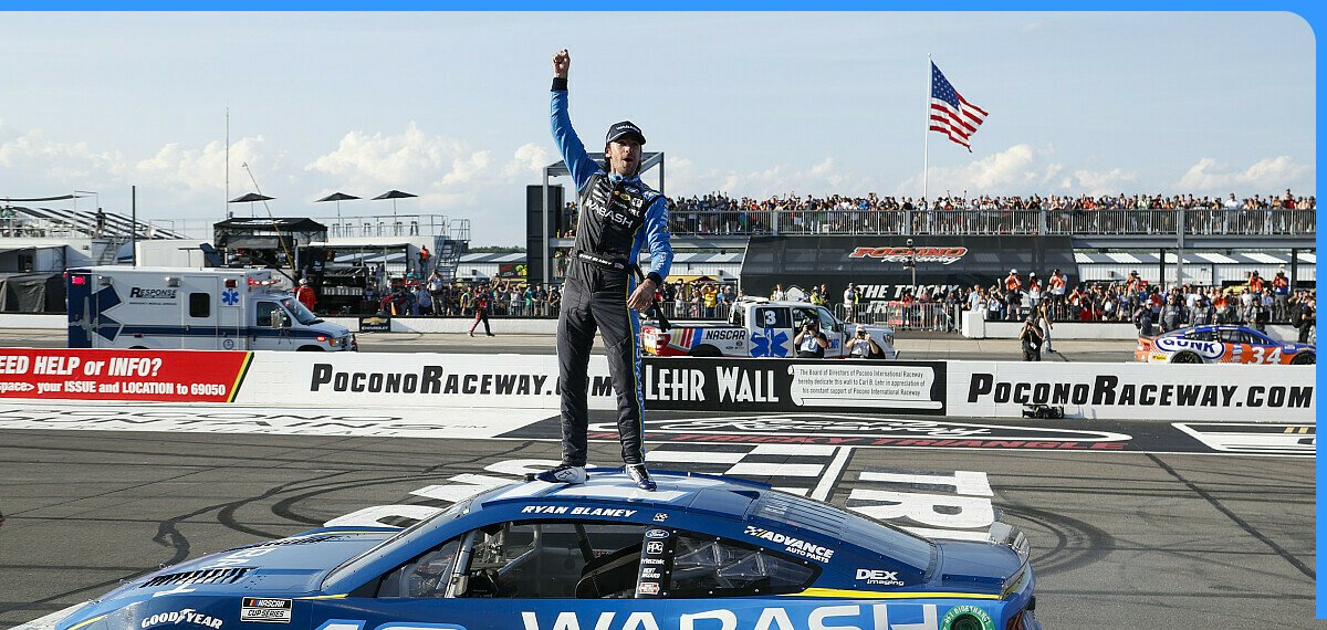 NASCAR Pocono: Ryan Blaney bezwingt Denny Hamlin auf der Tricky Triangle