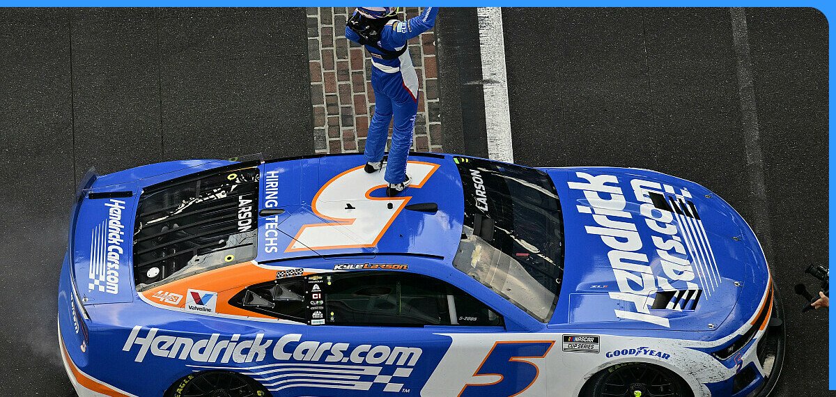 NASCAR Indianapolis: Kyle Larson küsst die Bricks nach zwei Verlängerungen
