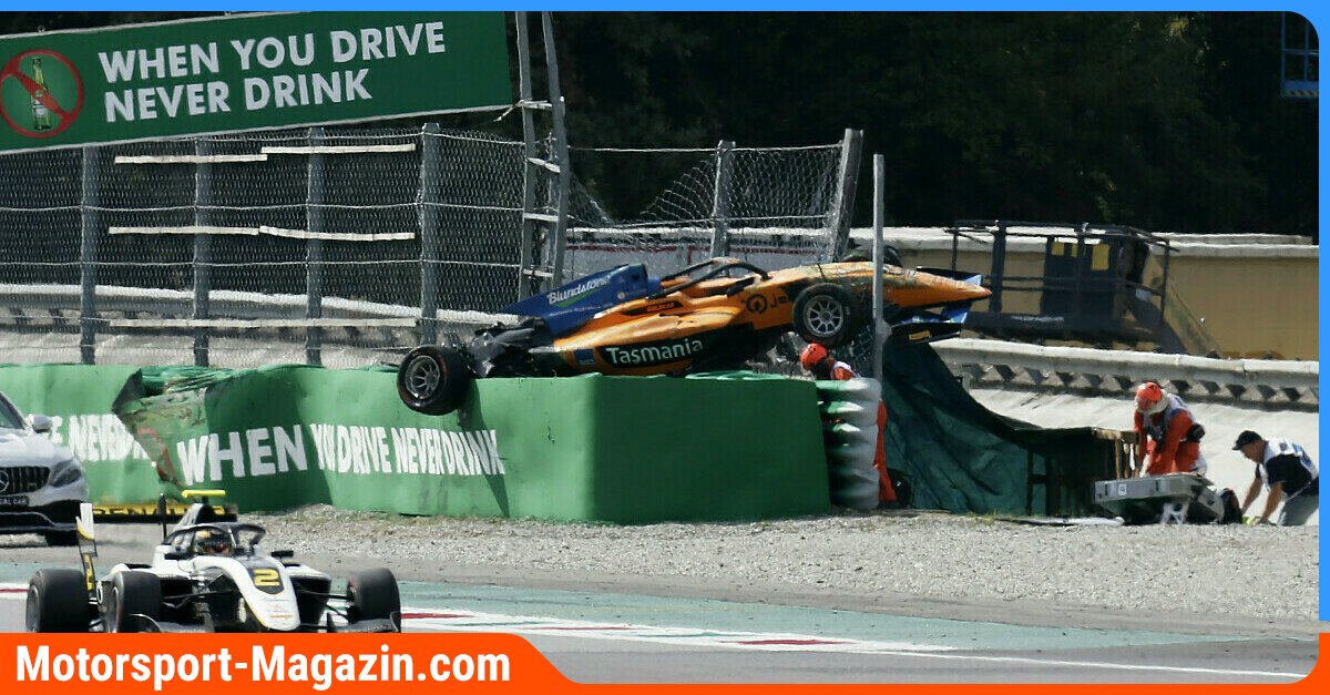 Formel 3 Monza: Alex Peroni nach Horror-Crash mit Wirbelbruch