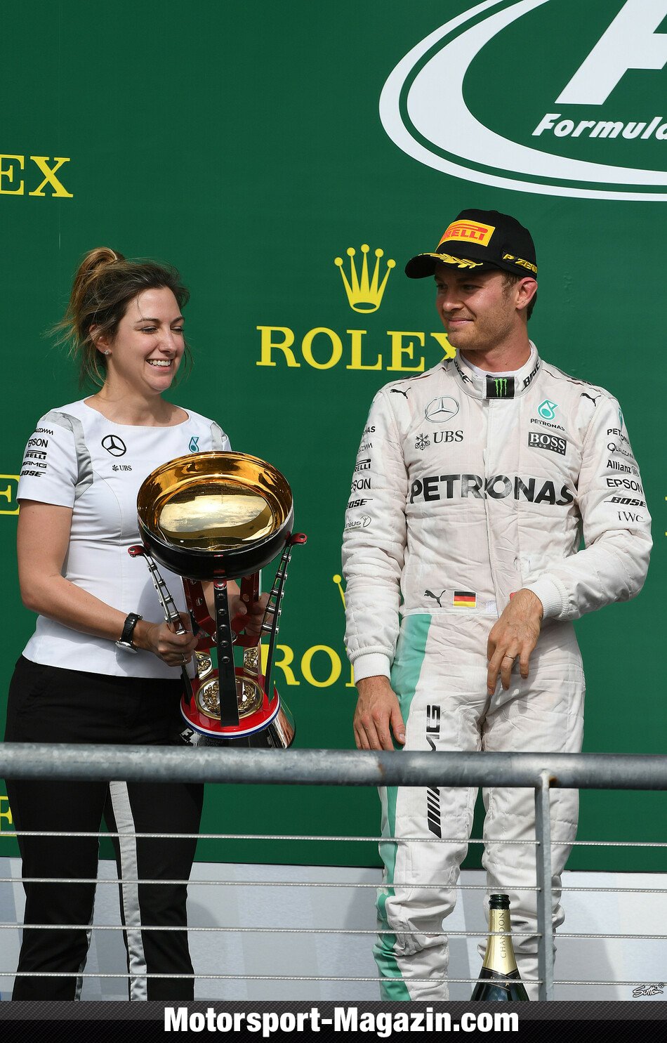 Wer war die Mercedes-Frau auf dem Podium in Austin?